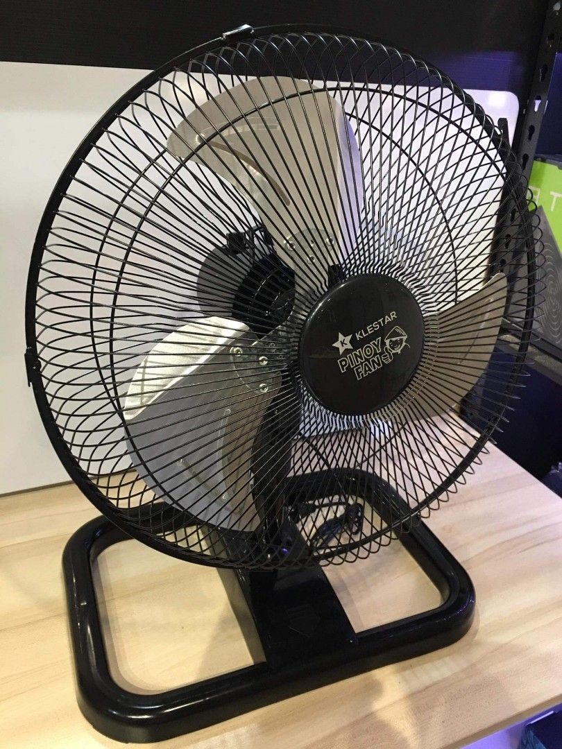 KLESTAR 16" Industrial Ground Fan Metal Blade Black GFX1620, Furniture ...