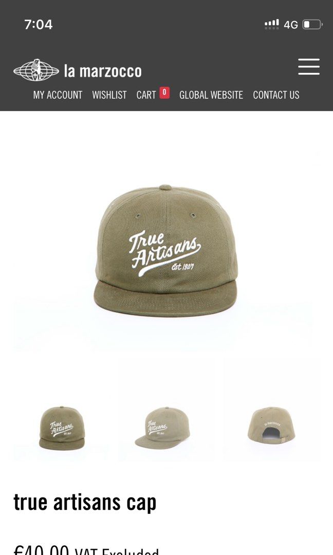 La Marzocco “True Artisans” Cap, Furniture & Home Living, Kitchenware & Tableware, Coffee & Tea ...