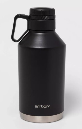 Large Stainless Embark Water Jug 1.89 liters 64 oz NEW Black Hydro ...