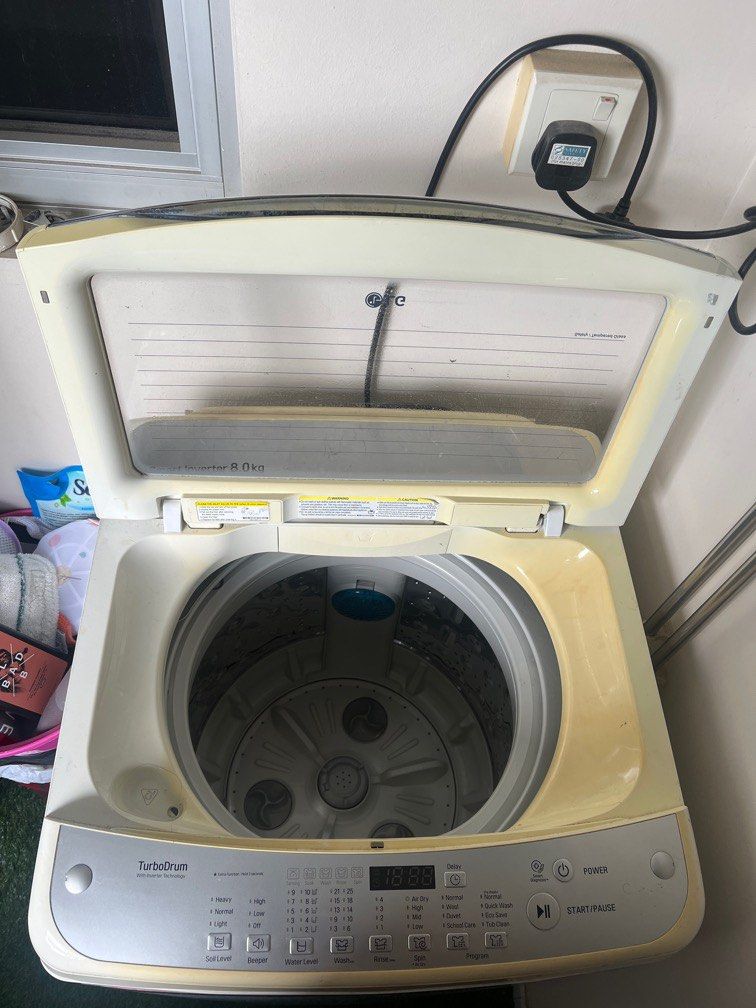 LG T2108VSAW SMART INVERTER TOP LOAD WASHING MACHINE 8KG, TV & Home ...