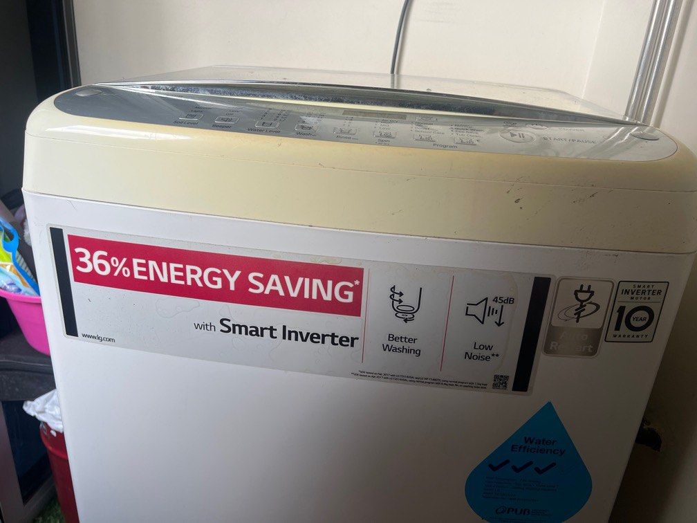 LG T2108VSAW SMART INVERTER TOP LOAD WASHING MACHINE 8KG, TV & Home ...