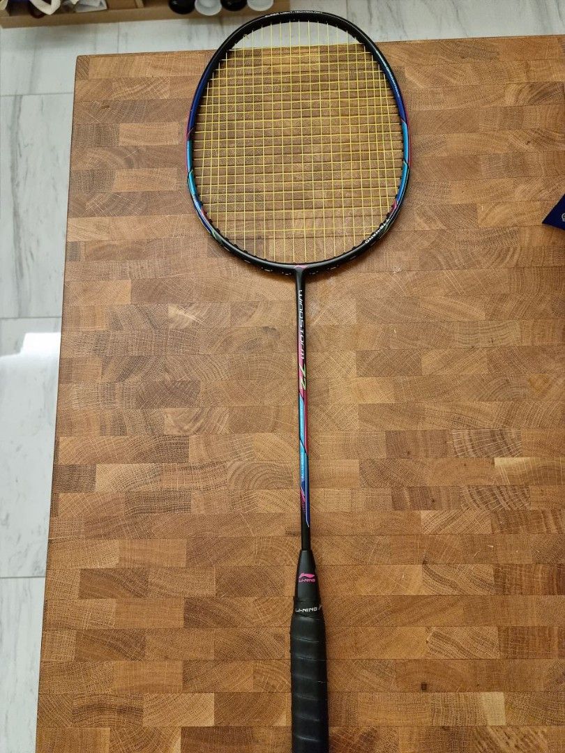 Li Ning Windstorm 72 badminton racket, Sports Equipment, Sports & Games ...