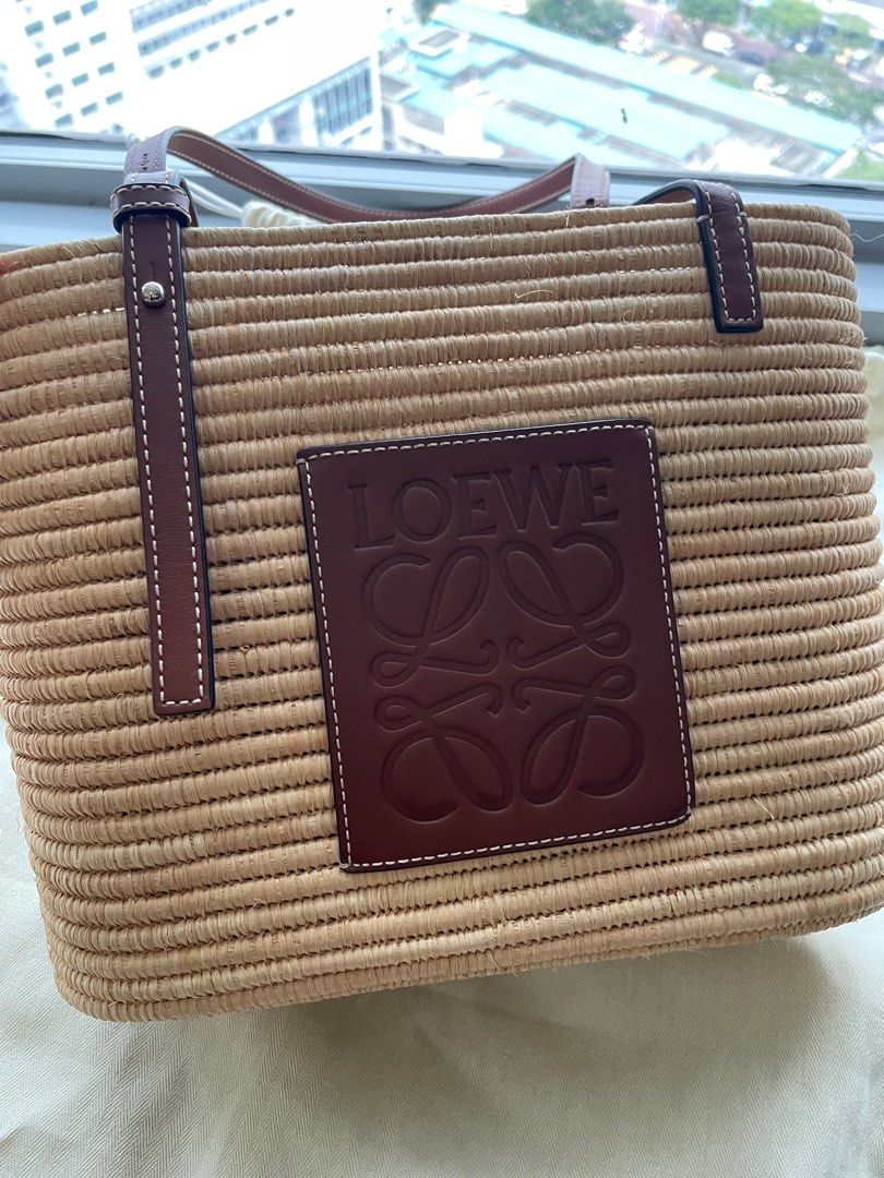 Loewe square rattan bag, Luxury, Bags & Wallets on Carousell