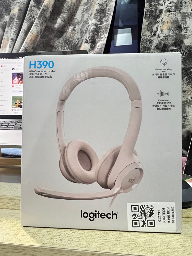 Logitech H390 Rotating Noise Canceling Mic, Digital Stereo Sound, Wired ...