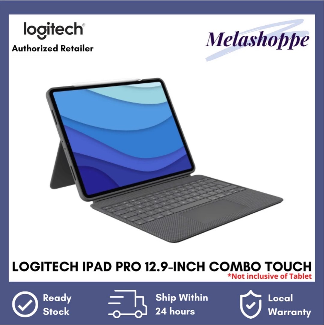 Logitech iPad Pro 12.9-inch (5th & 6th Gen) Combo Touch Backlit Keyboard Case with Trackpad ...
