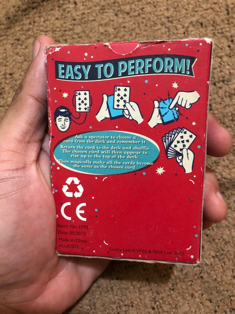 Magicians card deck, Hobbies & Toys, Toys & Games on Carousell