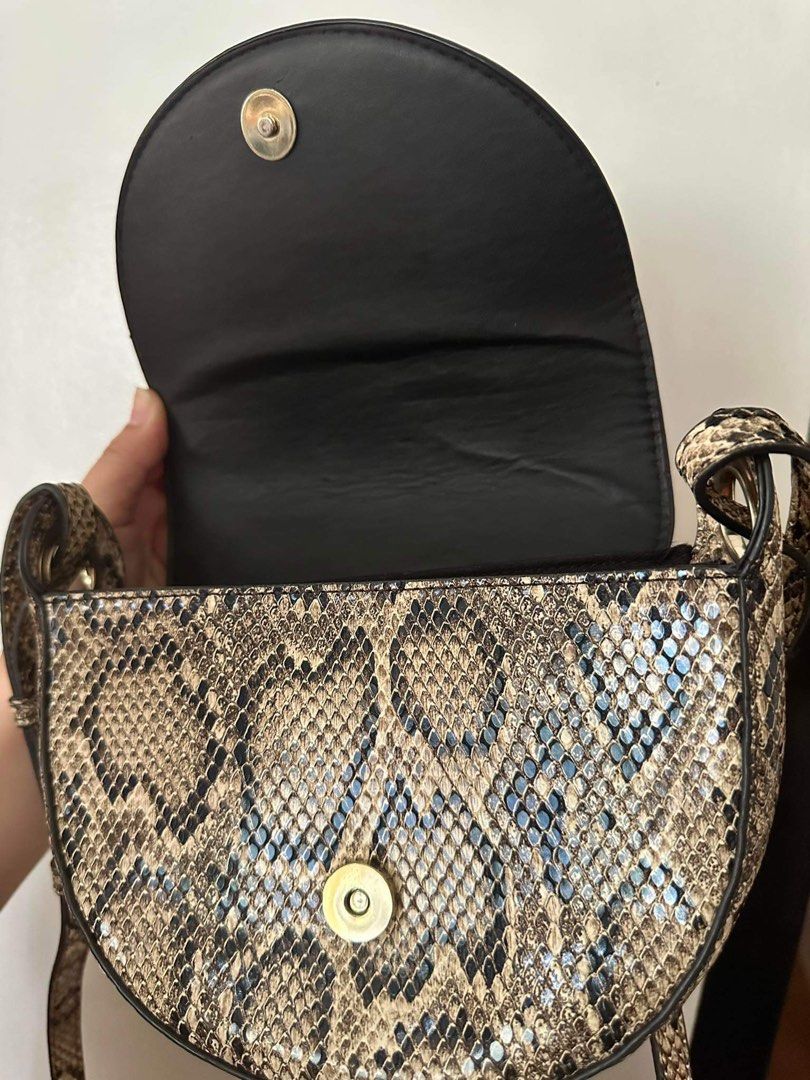 Mango Snake Skin Sling Bag, Women's Fashion, Bags & Wallets, Cross-body ...
