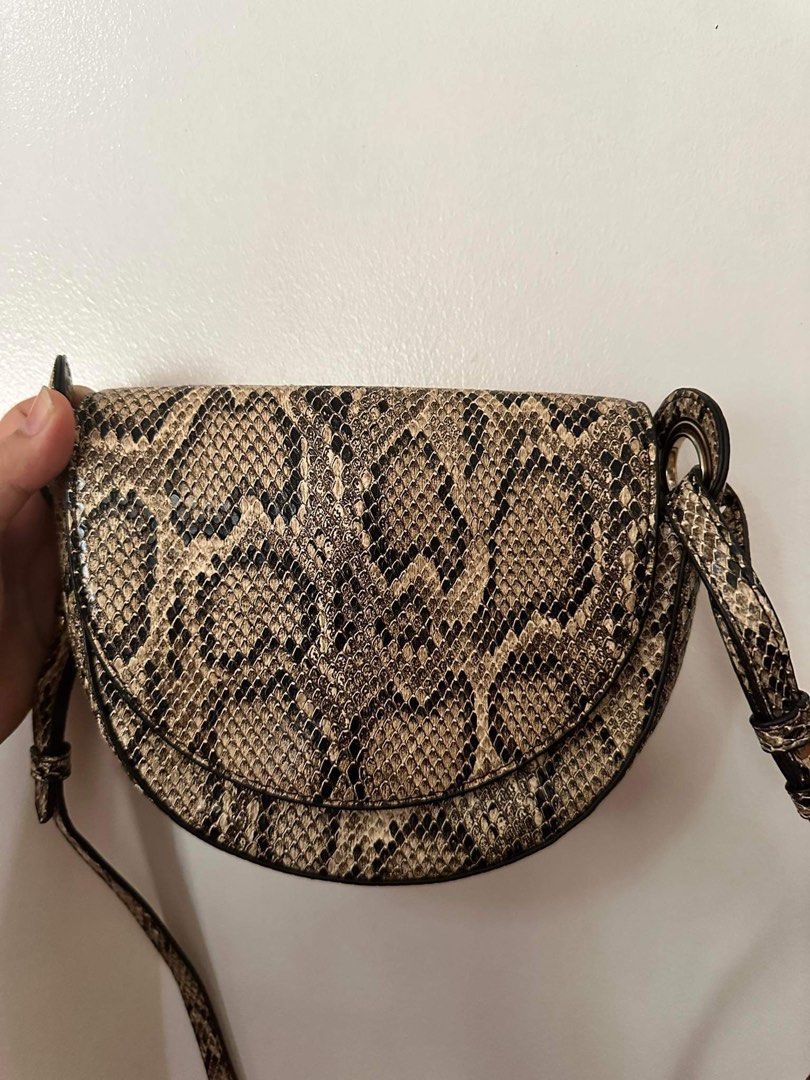 Mango Snake Skin Sling Bag, Women's Fashion, Bags & Wallets, Cross-body ...