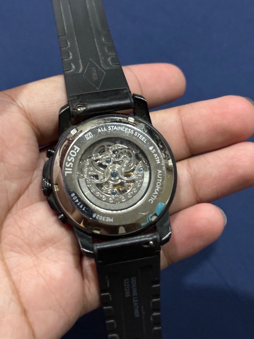 Men's Black Fossil Grant Automatic Skeleton Watch ME3028, Men's Fashion ... Men's Black Fossil Grant Automatic Skeleton Watch ME3028, Men's Fashion ...