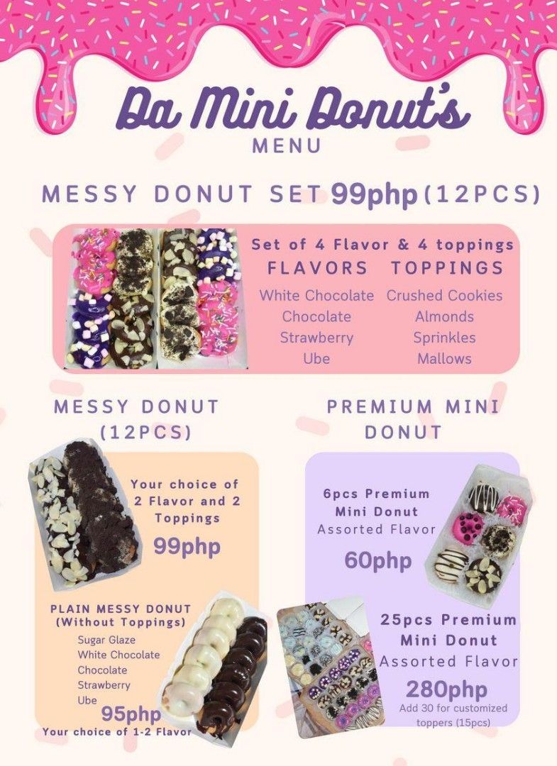 Mini donuts for party / Mini donut / mini messy donut / donut souvenirs ...