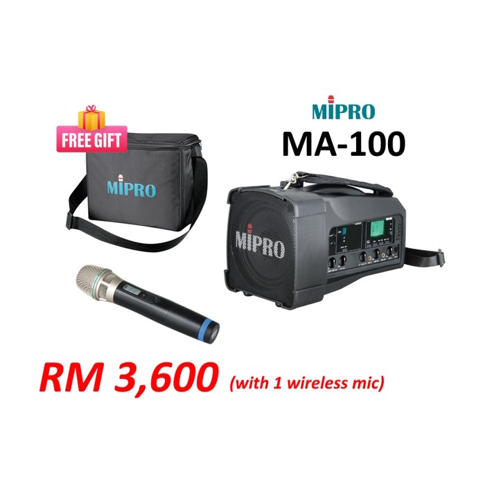 MIPRO MA-100 Single Channel Portable Amplifier PA System, Audio, Soundbars, Speakers ...