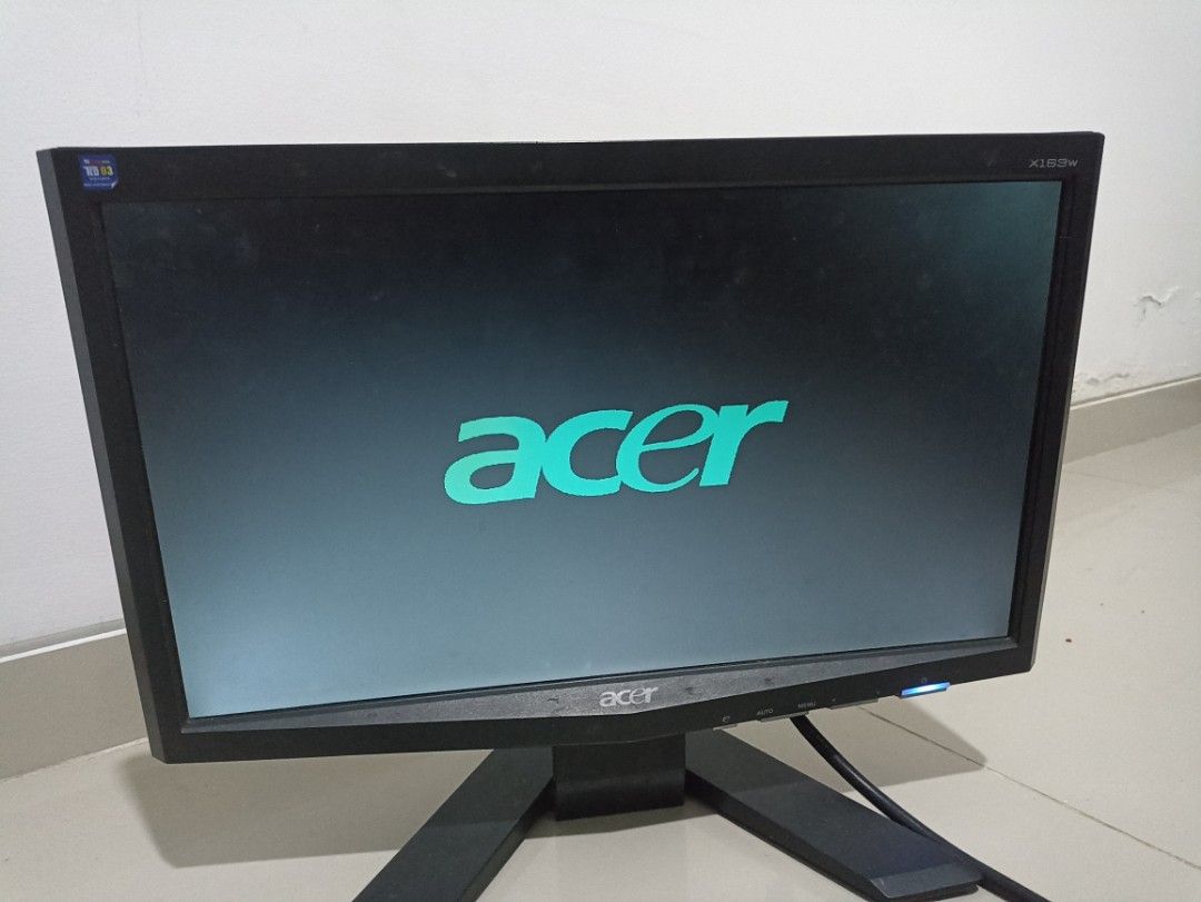 monitor acer 16 inch model x163w free dongle VGA to HDMI, Elektronik ...