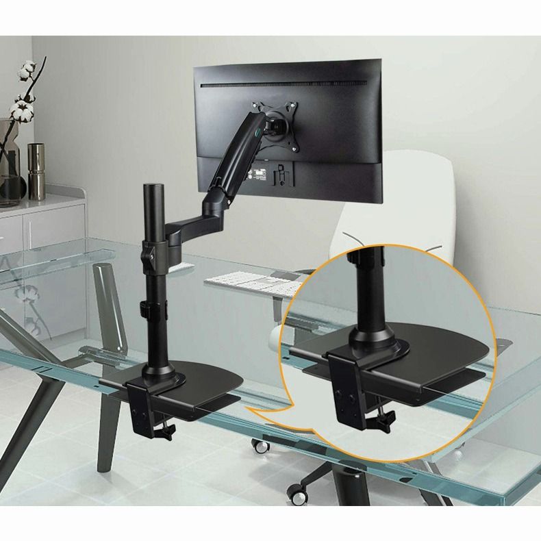 Monitor Arm Mount Clamp with Laptop Tray Holder Bracket | Fully ...