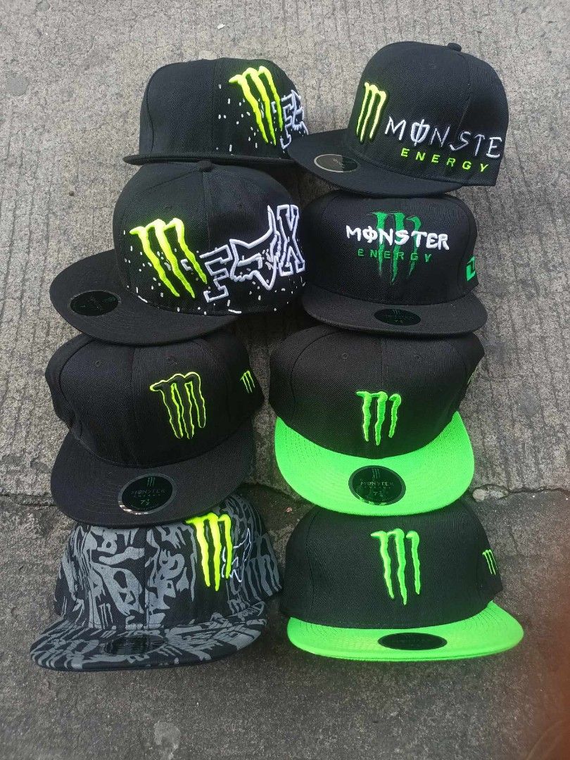 Monster energy x fox fitted hats old release, Men's Fashion, Watches ...