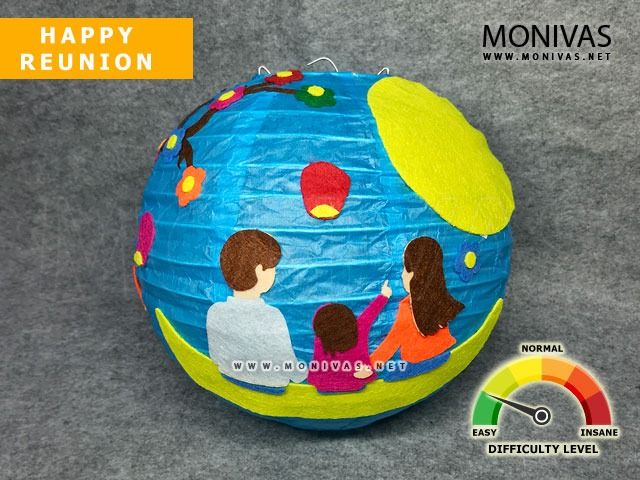 Moon Glazing Paper Lantern DIY Crafting Classic Mooncake Festival ...