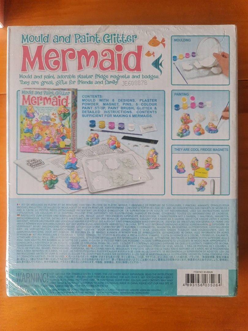 Mould and paint glitter Mermaid Plaster Casting Kit, Hobbies & Toys ...