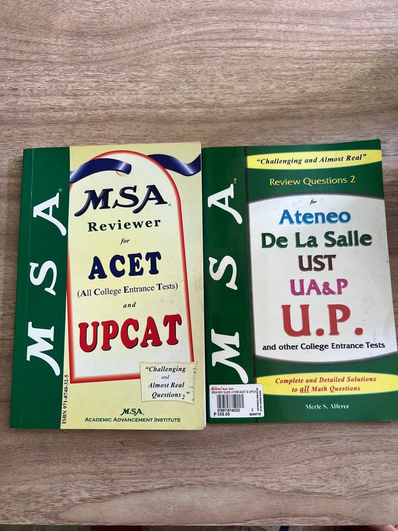 MSA ACET REVIEWER, Hobbies & Toys, Books & Magazines, Textbooks on ...
