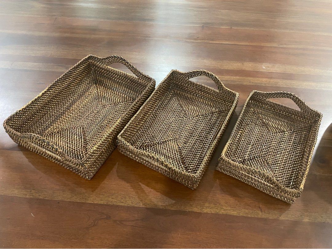 Native Trays set of 3, Furniture & Home Living, Home Decor, Vases ...