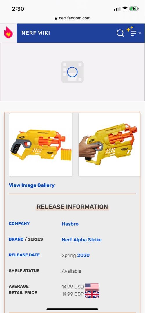 Nerf Alpha Strike, Hobbies & Toys, Toys & Games on Carousell