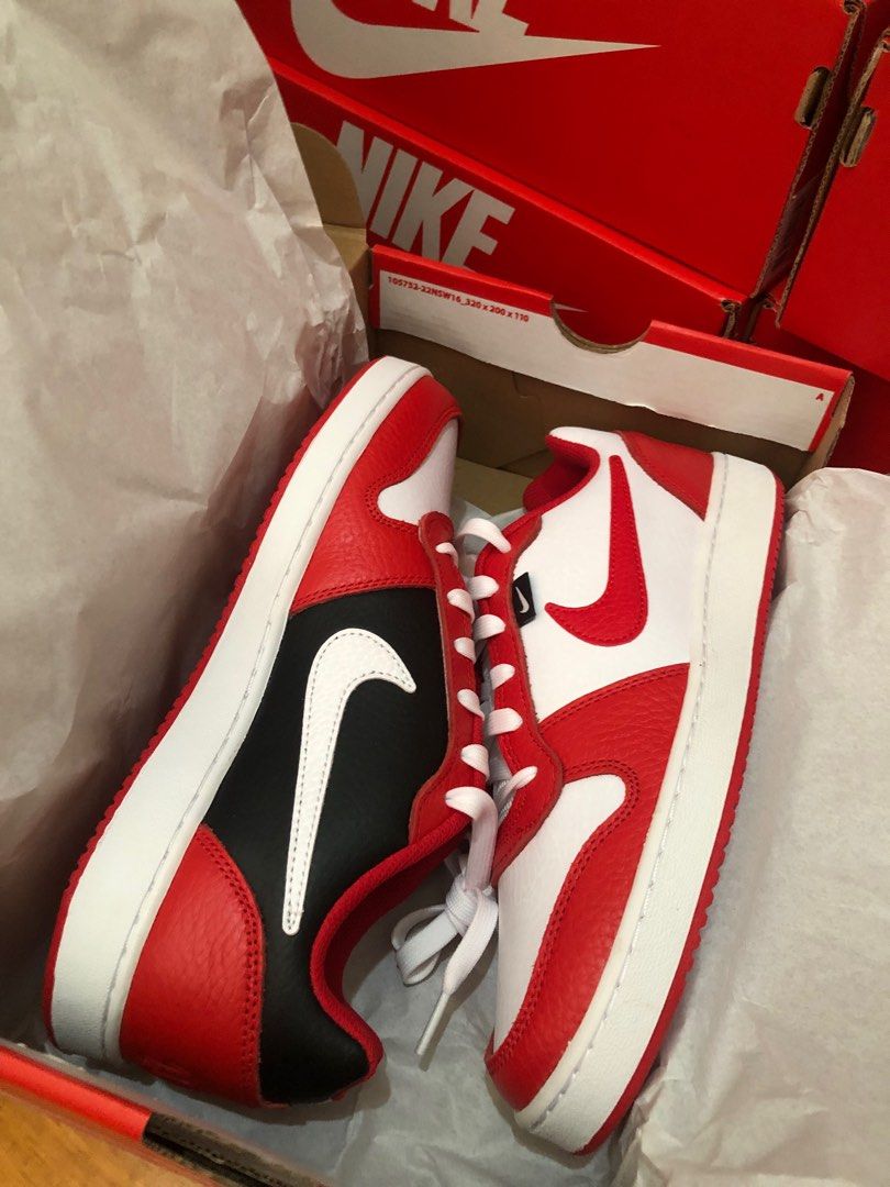 NIKE EBERNON LOW PREMIUM - University Red, Men's Fashion, Footwear ...