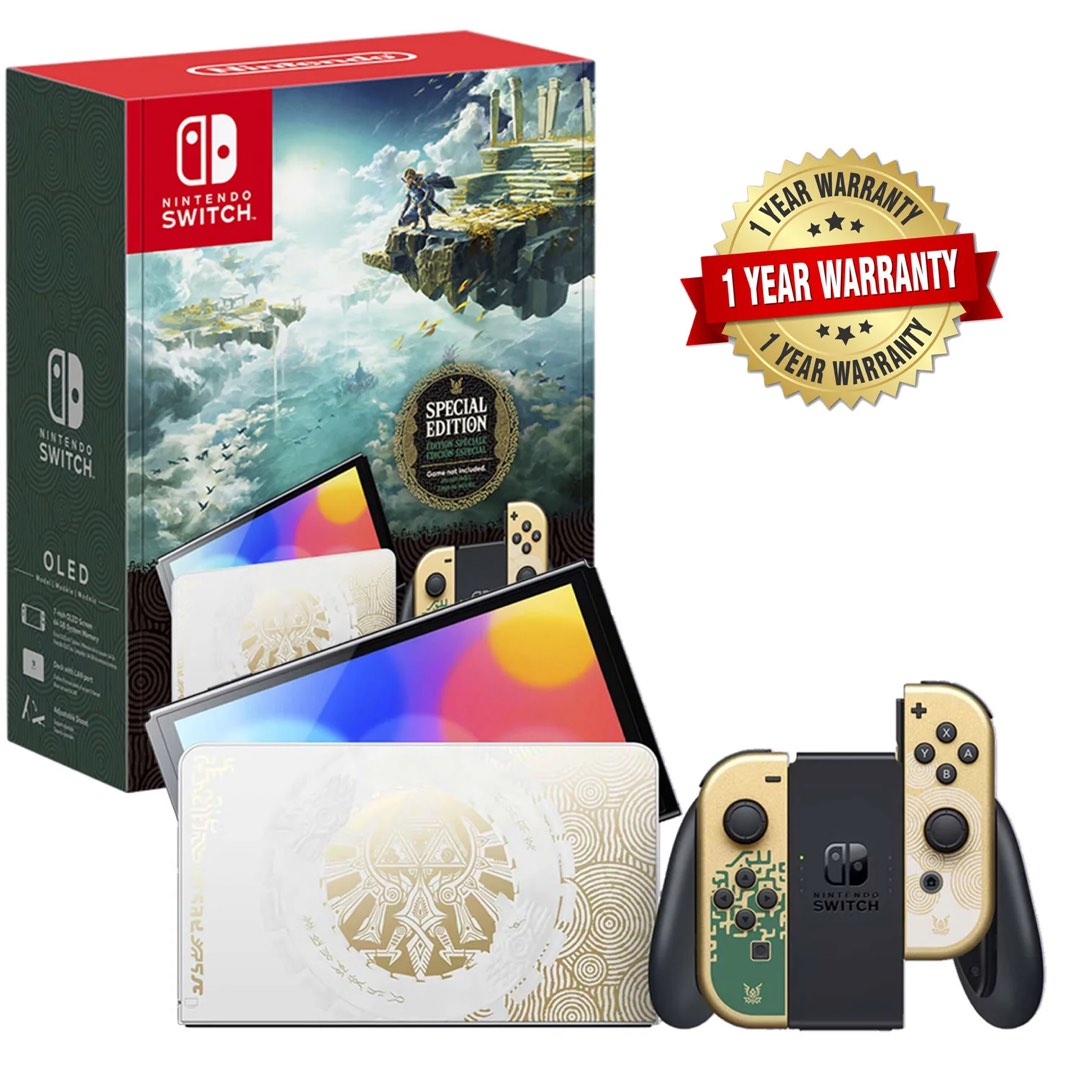 Nintendo Switch OLED - Zelda Limited Edition, Video Gaming, Video Game ...