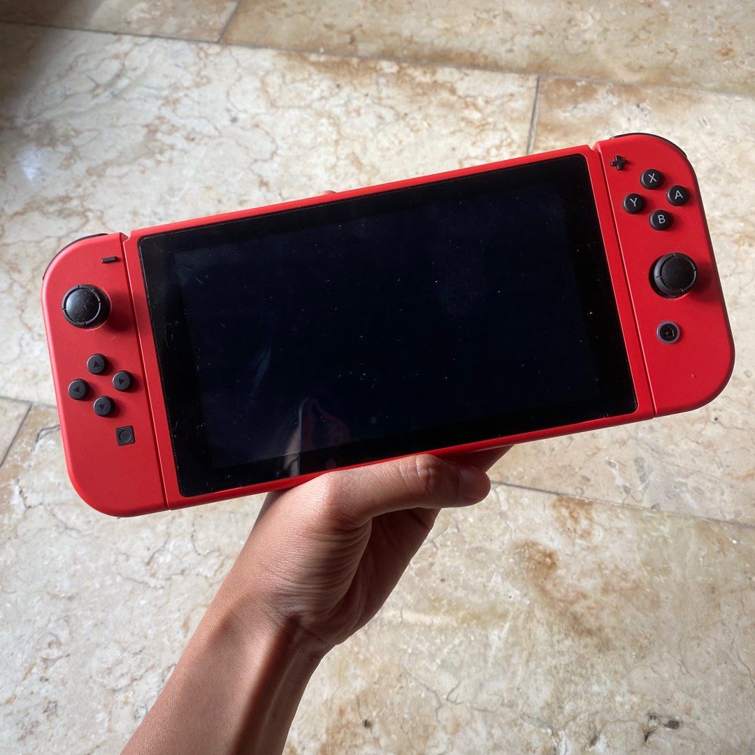 Nintendo Switch V2 Mario Red Blue Edition, Video Game, Konsol di Carousell