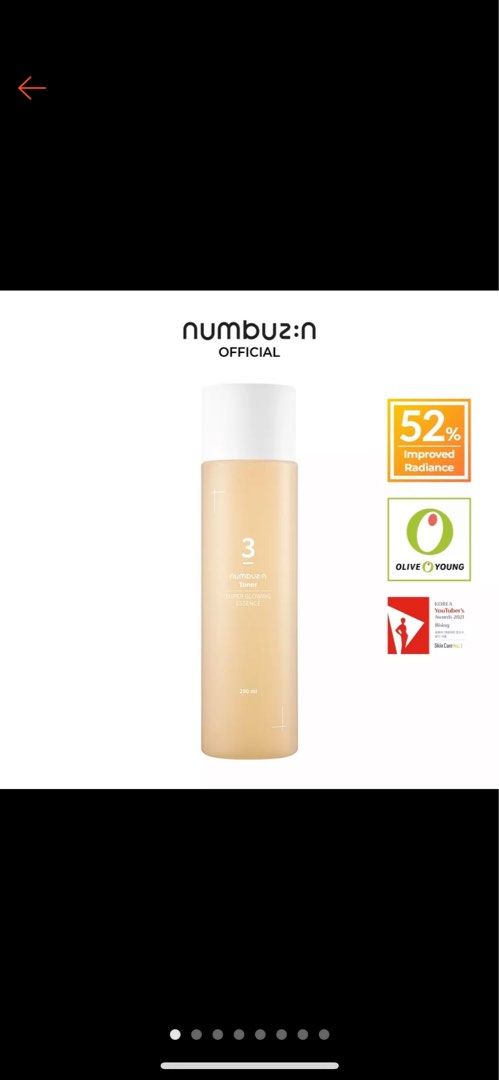numbuzin No.3 Super Glowing Essence Toner 200ml, Beauty & Personal Care, Face, Face Care on ...