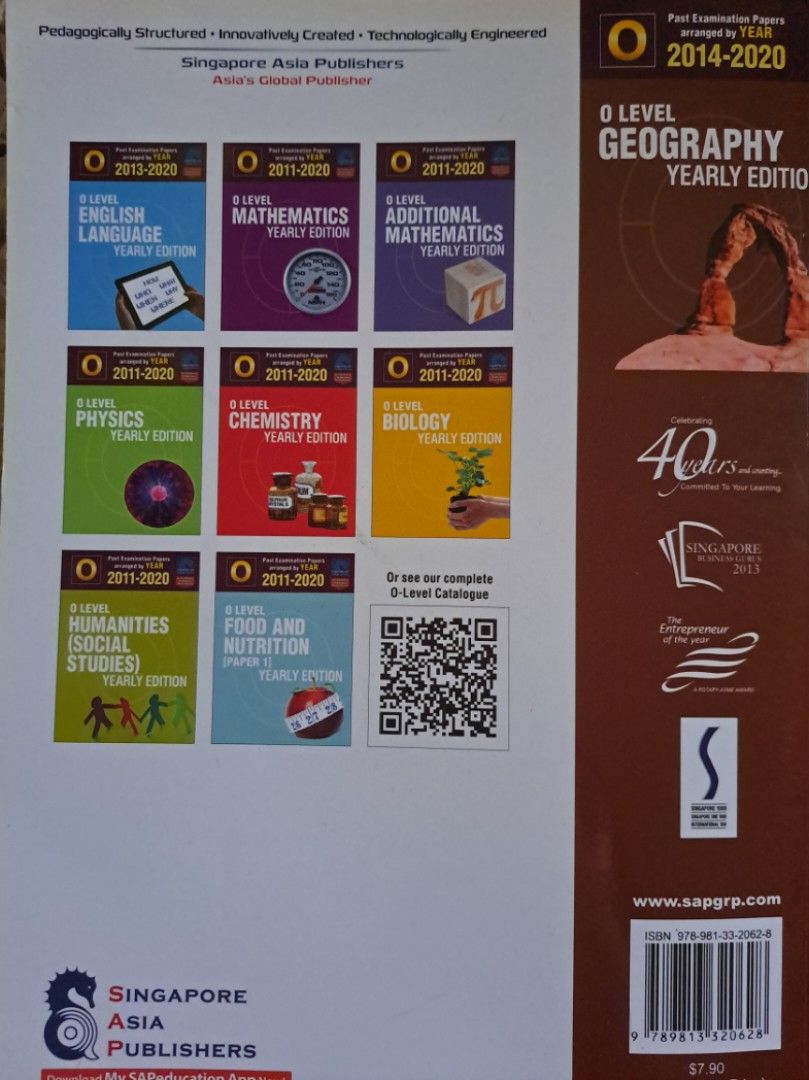 O Level Pure Geography TYS, O level Combine chemistry TYS, E Math O ...