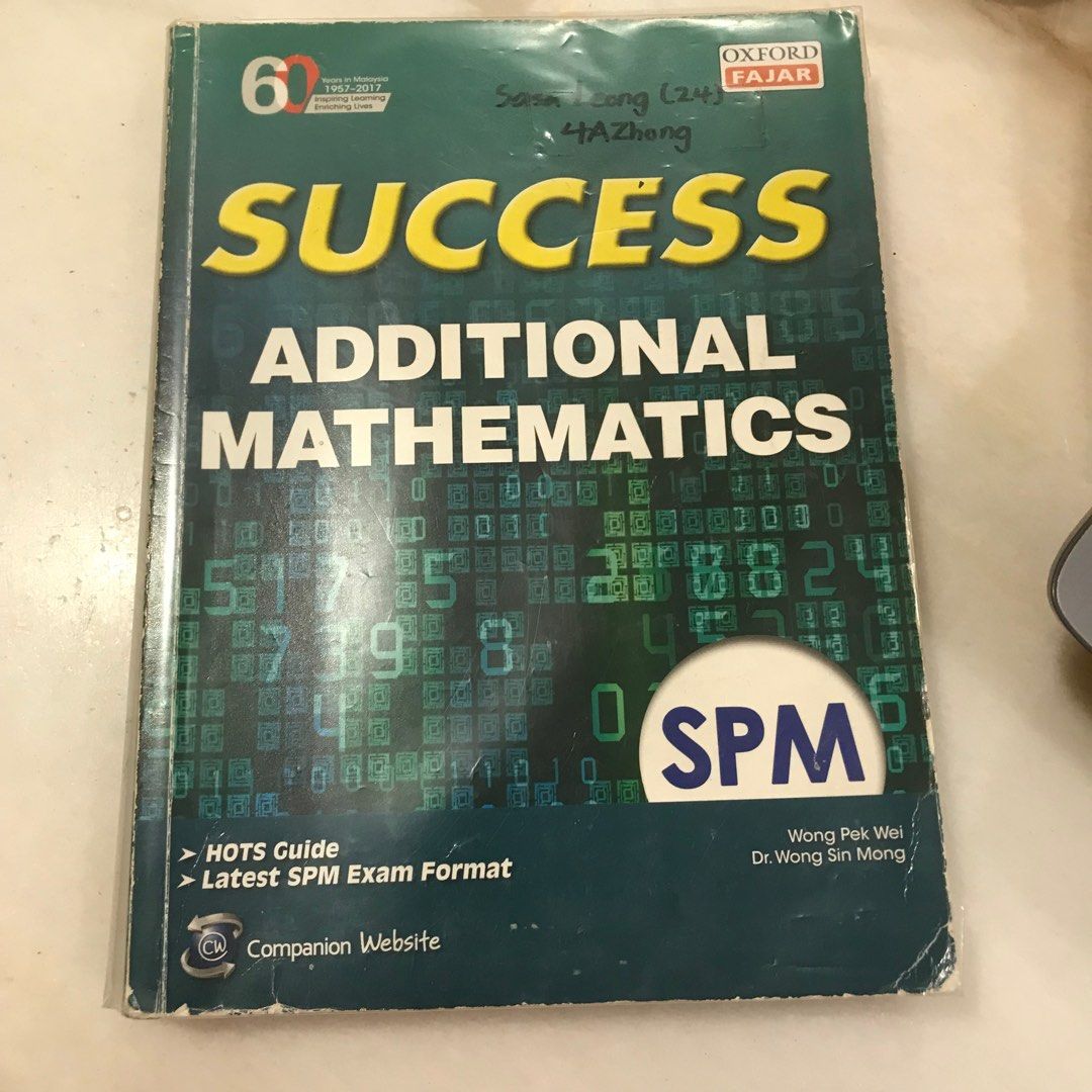 Oxford Fajar SPM SUCCESS Addmaths / Additional Mathematics, Hobbies ...
