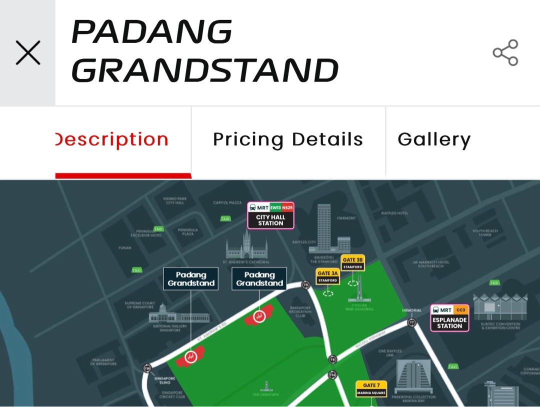 Padang grandstand Singapore F1 - 15 Sep Friday , Tickets & Vouchers ...