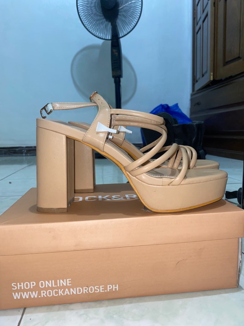 High Heels 4 inches Pagent Shoes Beige/ Nude - Rock and Roseo, Women's ...