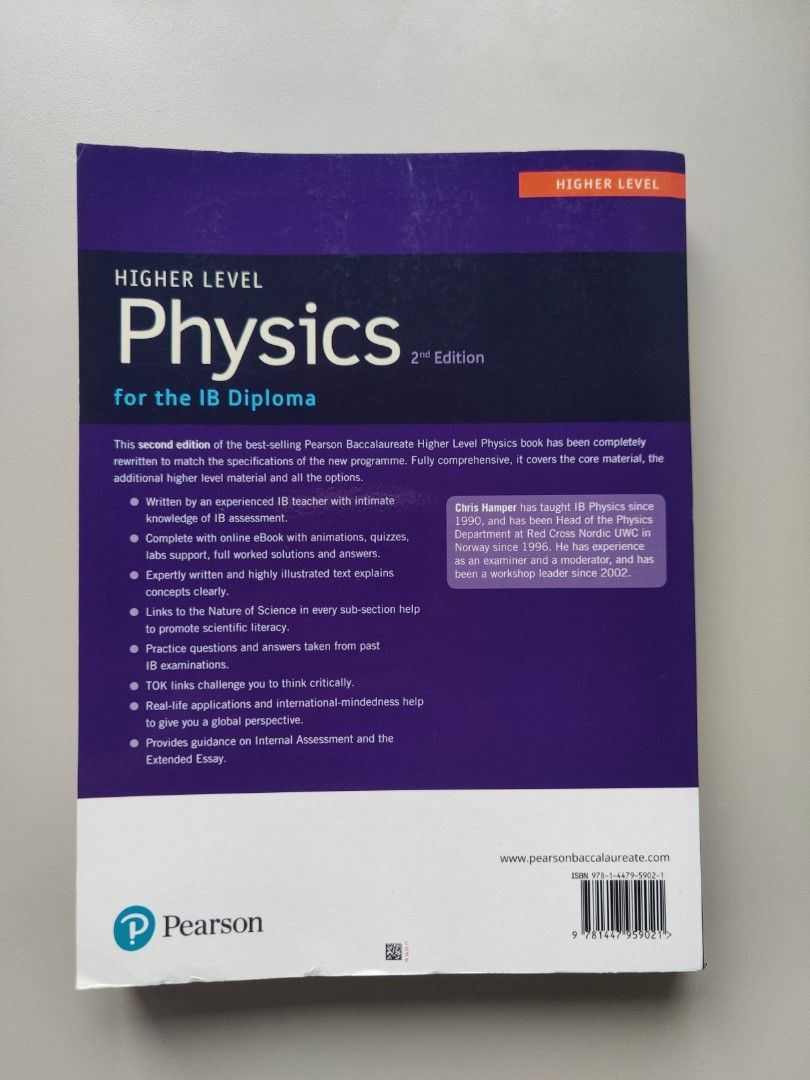 PEARSON Physics HL 2nd Edition for the IB Diploma, 興趣及遊戲, 書本 & 文具, 教科書 ...