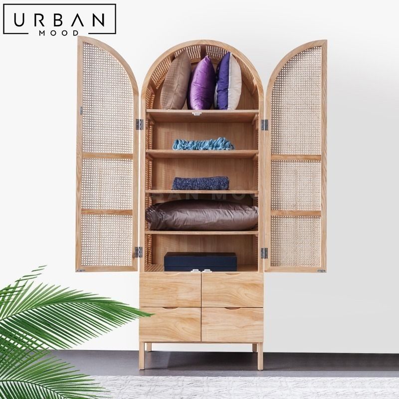 PEP Japandi Rattan Cabinet, Furniture & Home Living, Furniture, Shelves ...