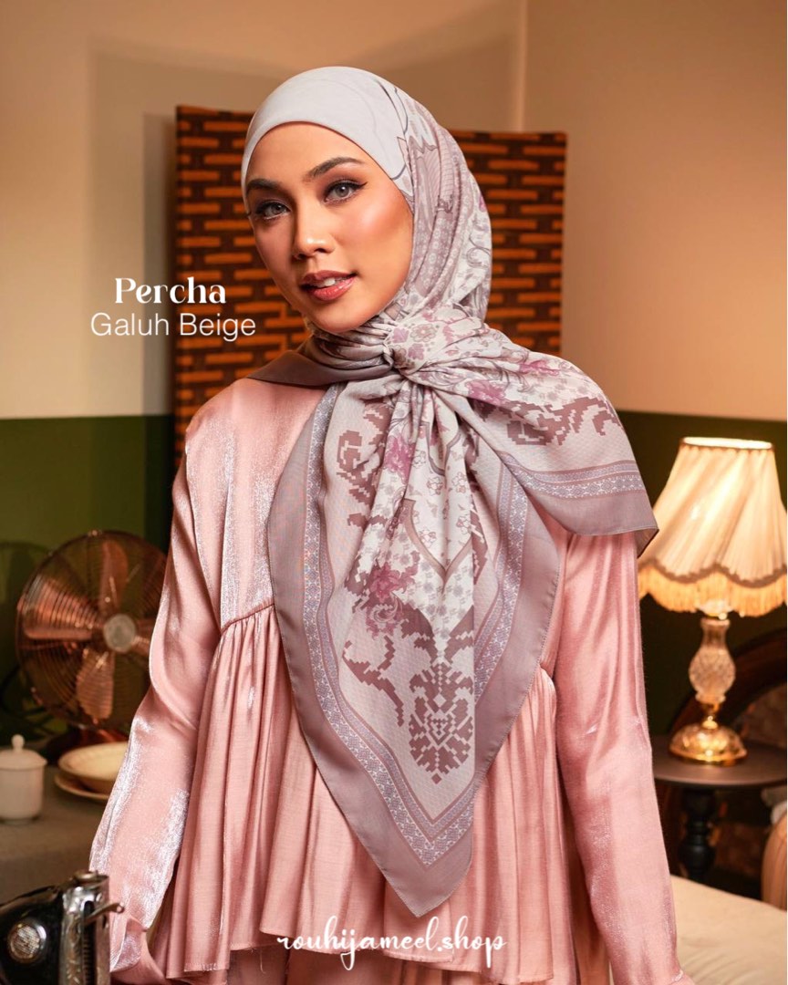 PERCHA By TudungRuffle - Galuh Beige, Women's Fashion, Muslimah Fashion, Hijabs on Carousell