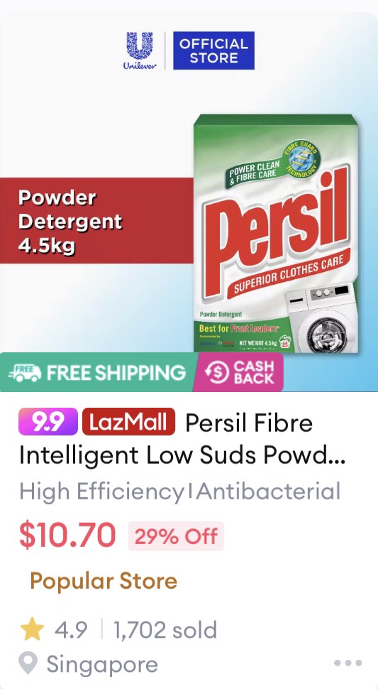 Persil, Furniture & Home Living, Cleaning & Homecare Supplies, Detergents on Carousell