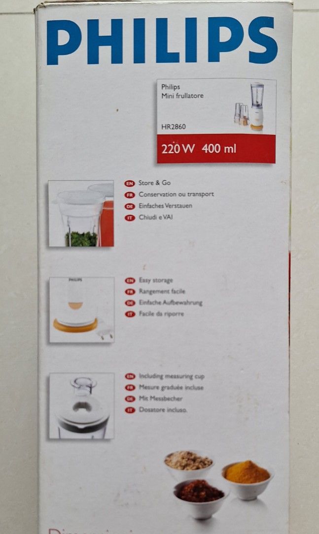 Philips Mini Blender with Wet and Dry Mills, TV & Home Appliances ...