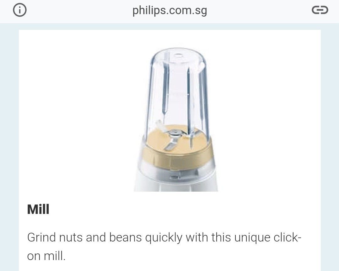 Philips Mini Blender with Wet and Dry Mills, TV & Home Appliances ...