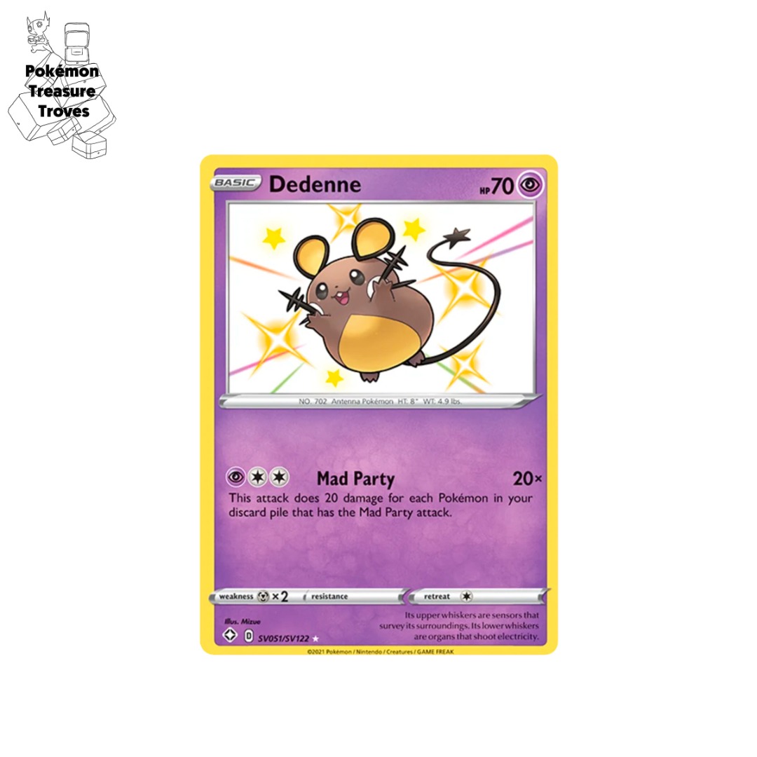 Pokemon Shining Fates Shiny Rare Dedenne Card, Hobbies & Toys, Toys ...