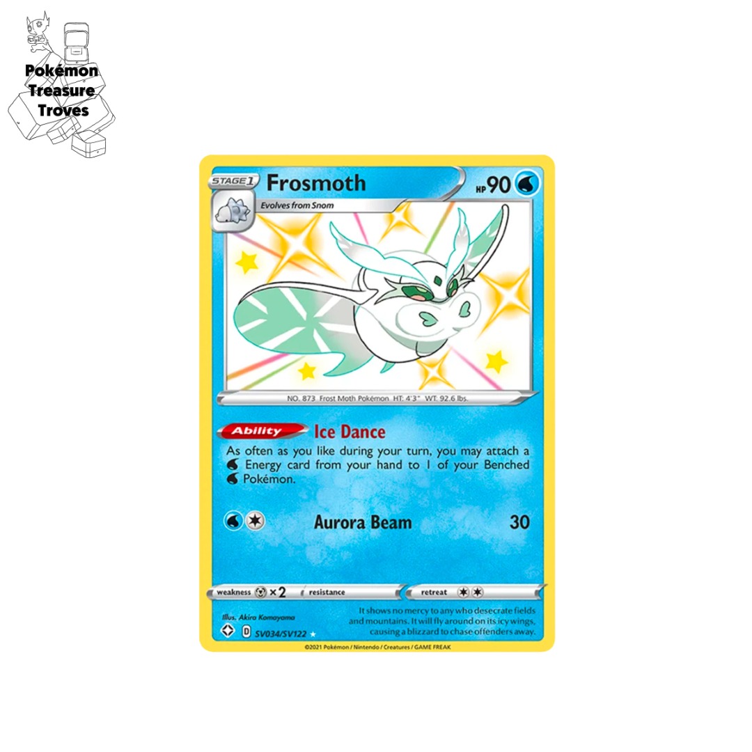 Pokemon Shining Fates Shiny Rare Frosmoth Card, Hobbies & Toys, Toys ...