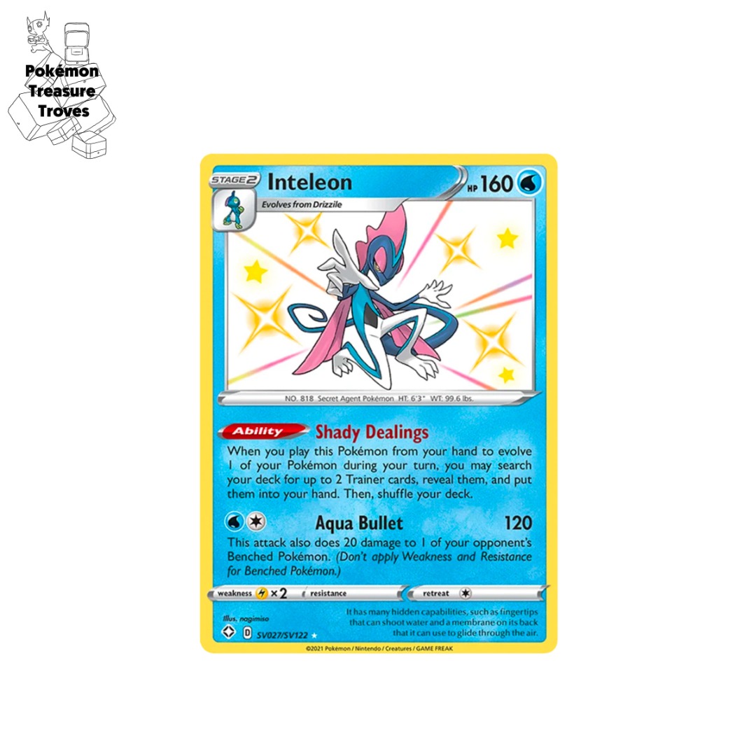 Pokemon Shining Fates Shiny Rare Inteleon Card, Hobbies & Toys, Toys ...