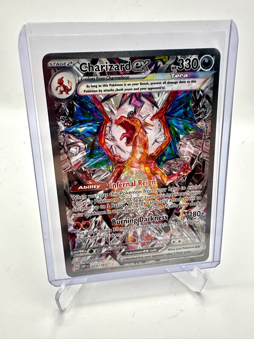 Pokemon TCG Obsidian Flames Charizard ex Full Art, Hobbies & Toys, Toys ...
