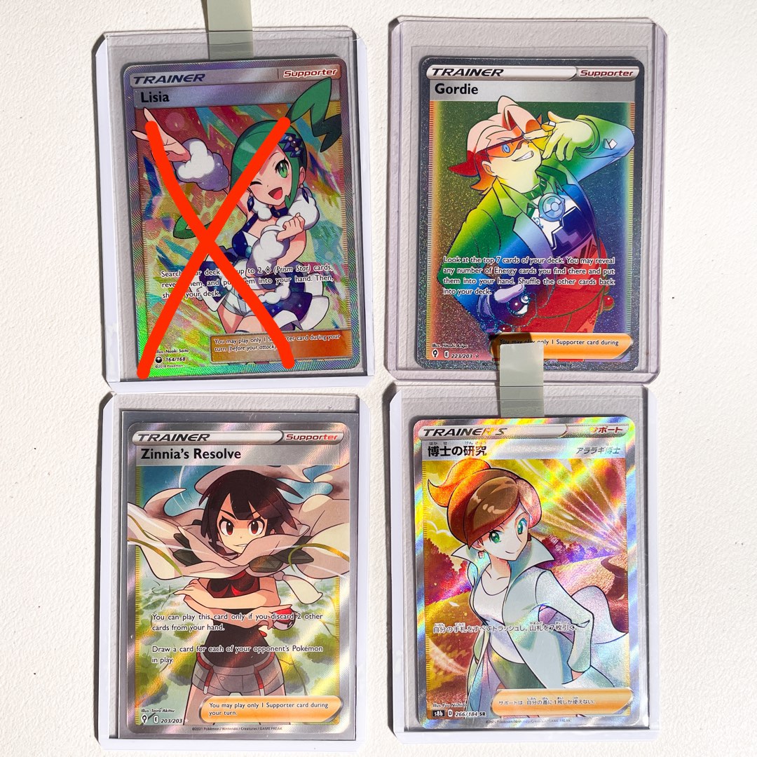 Pokemon Trainer cards | Lisia, Aroma Lady, Proffessor, Zinnia, Melony ...