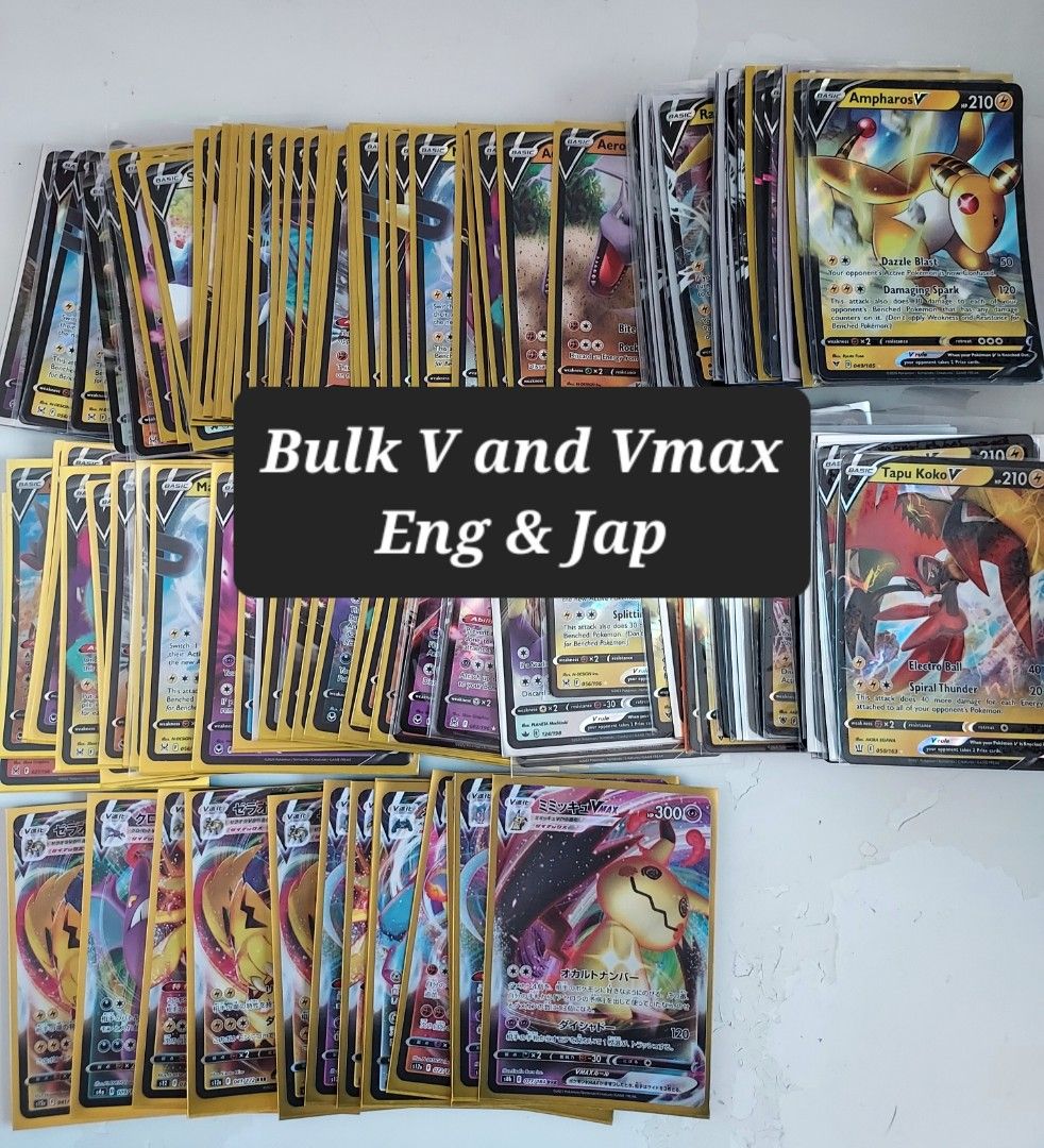 Pokemon V Vmax Vstar english japanese bulk cards, Hobbies & Toys, Toys ...
