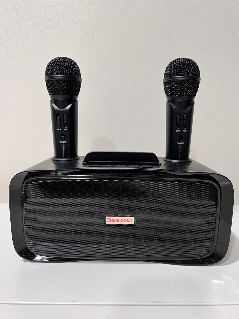 Portable Home KTV Karaoke Set with 2 Wireless Mics, Audio, Portable ...