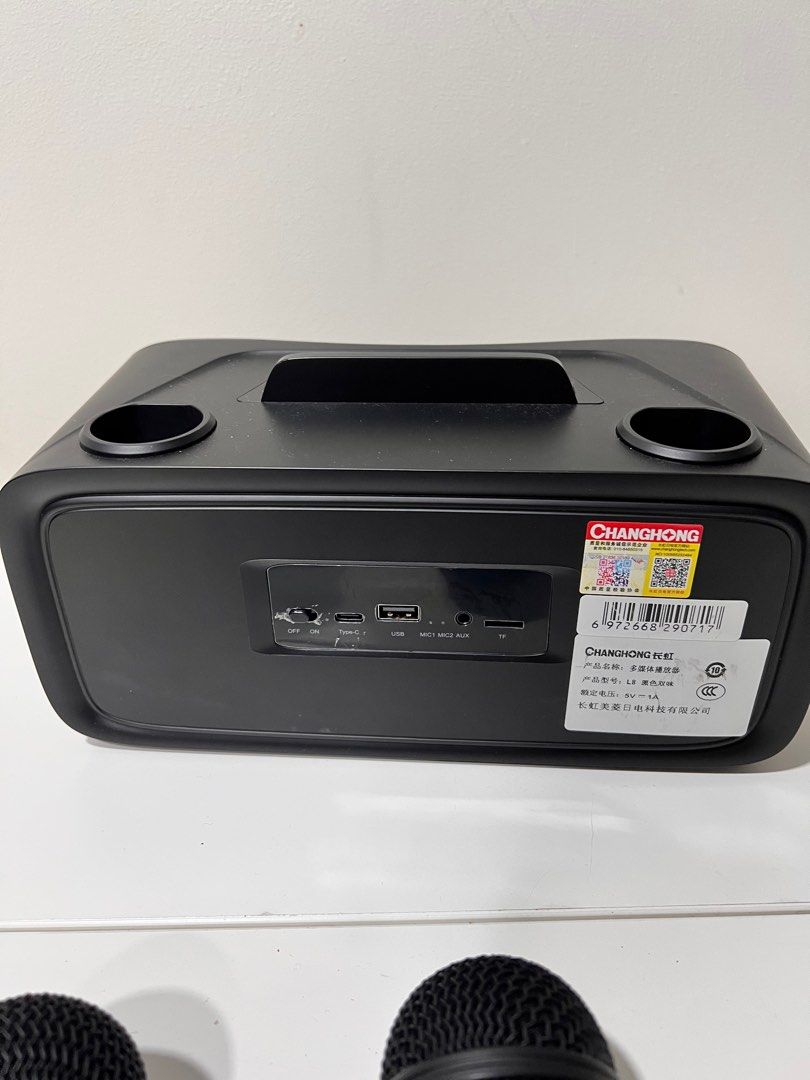 Portable Home KTV Karaoke Set with 2 Wireless Mics, Audio, Portable ...