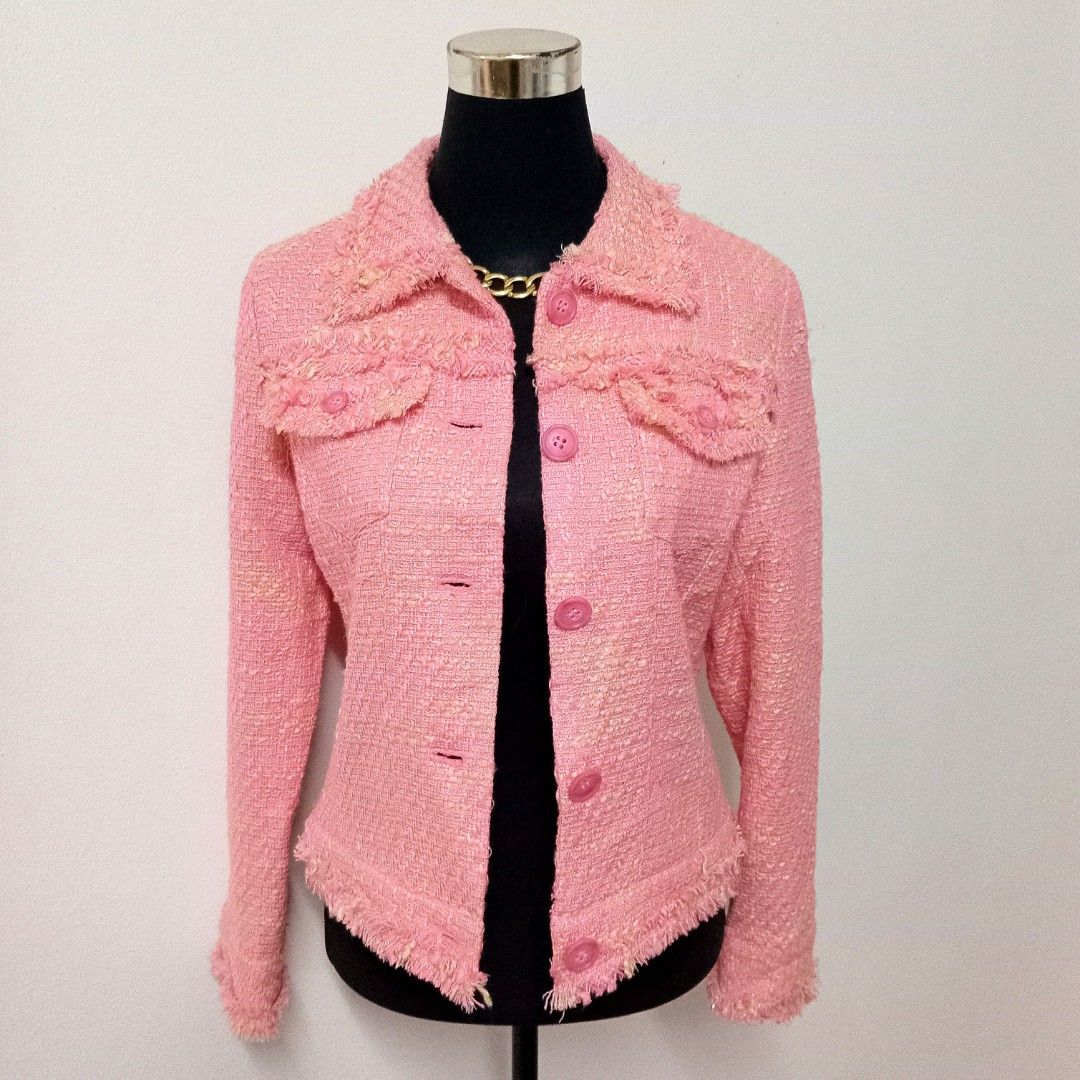 Premium Tweed Blazer Womens Fashion Coats Jackets And Outerwear On