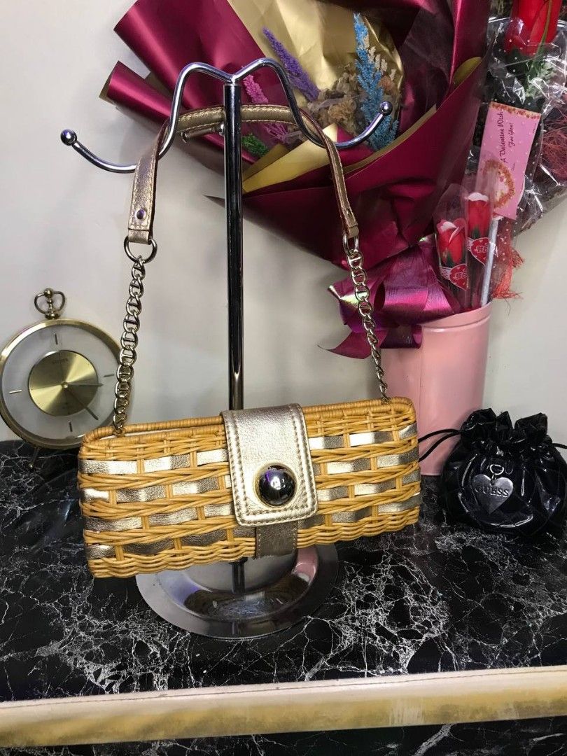 Rare Authentic Kate Spade Rattan Baguette bag, Luxury, Bags & Wallets ...