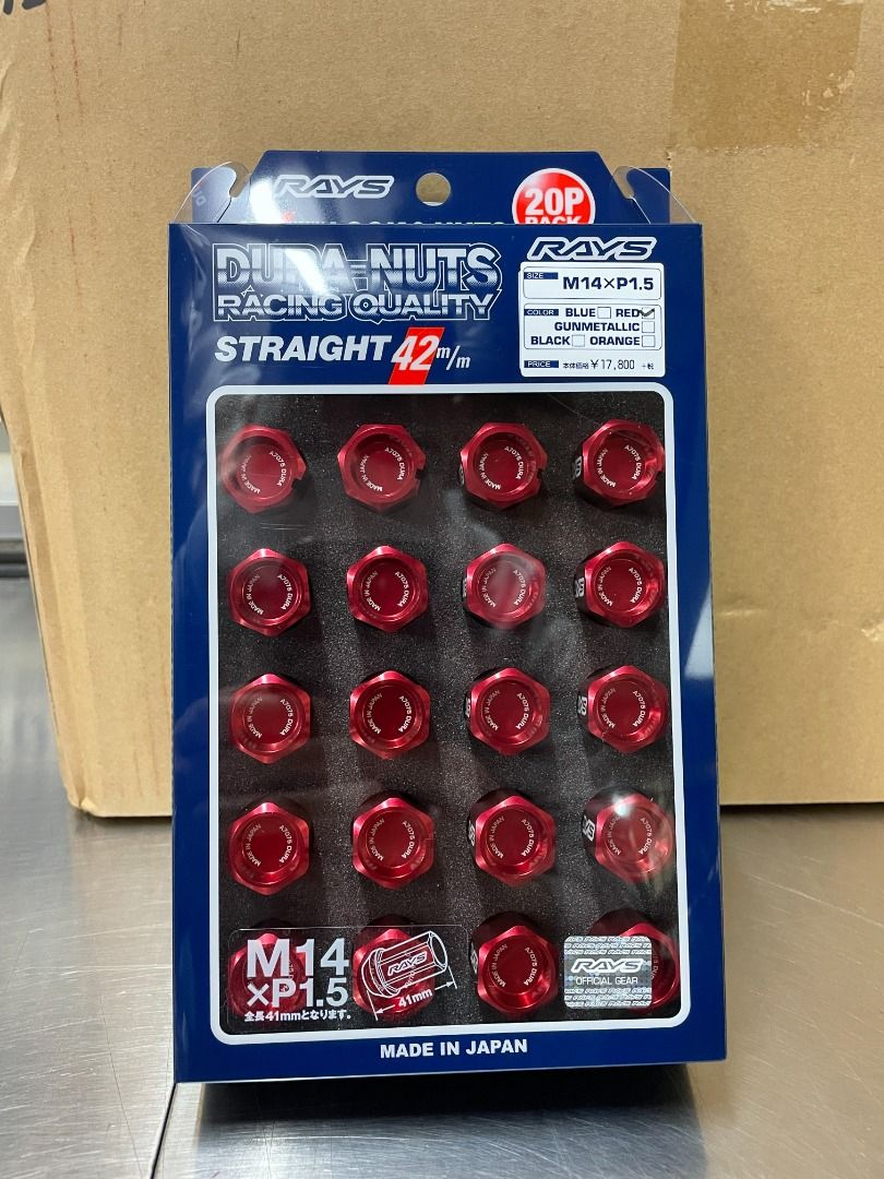 RAYS DURALUMIN LOCK NUT SET M14X1.5 TESLA MODLE S, MODEL 3, MODEL X ...