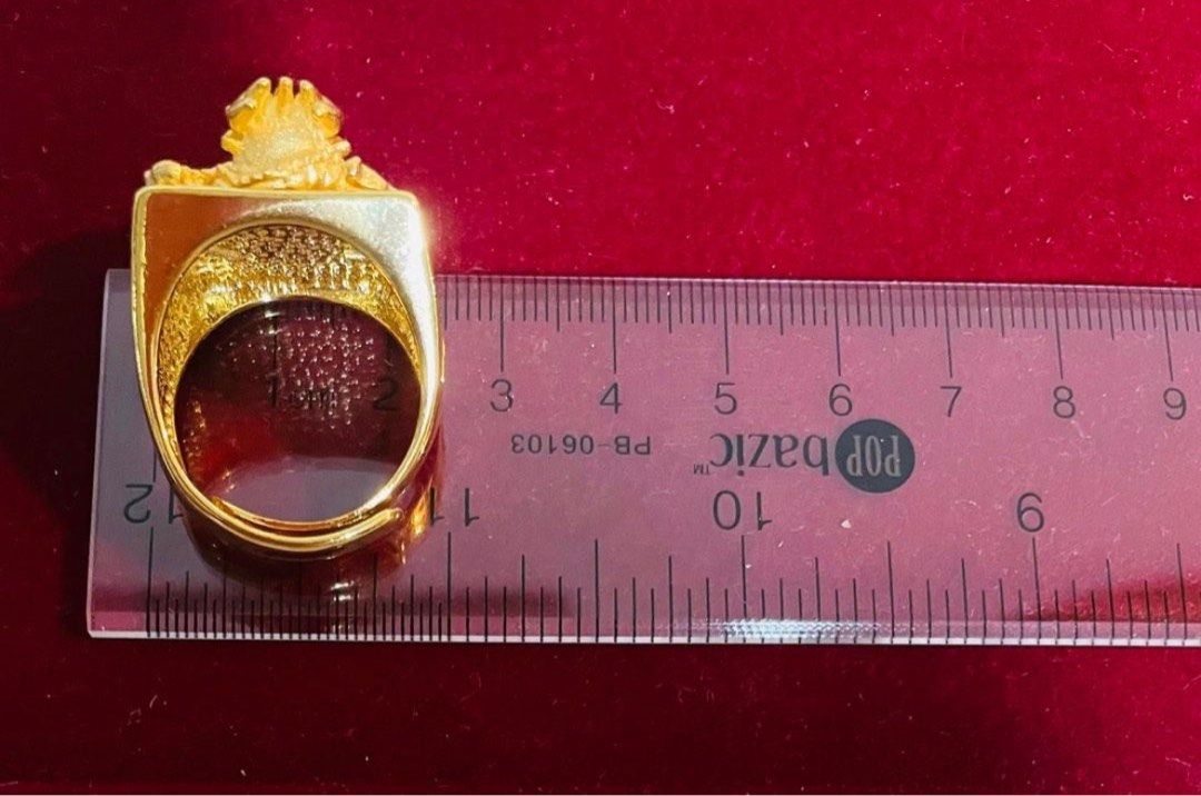 Ring MEN BOSS Bangkok premium 916 gold plated Dragon Ring Solid with ...
