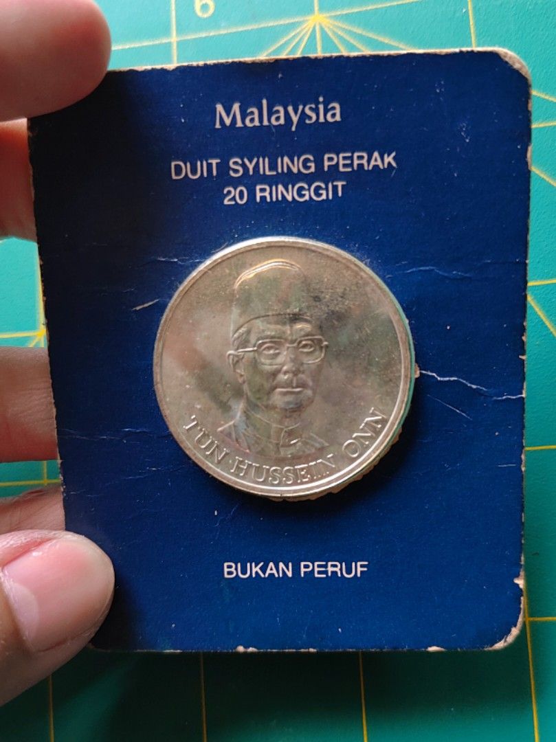 Rm20 tun hussien onn silver coin, Hobbies & Toys, Collectibles ...